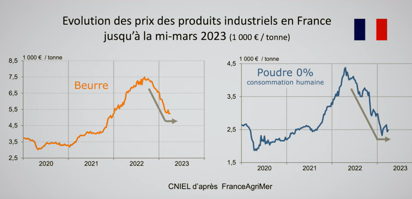 Conjoncture laitière du Cniel d'avril 2023