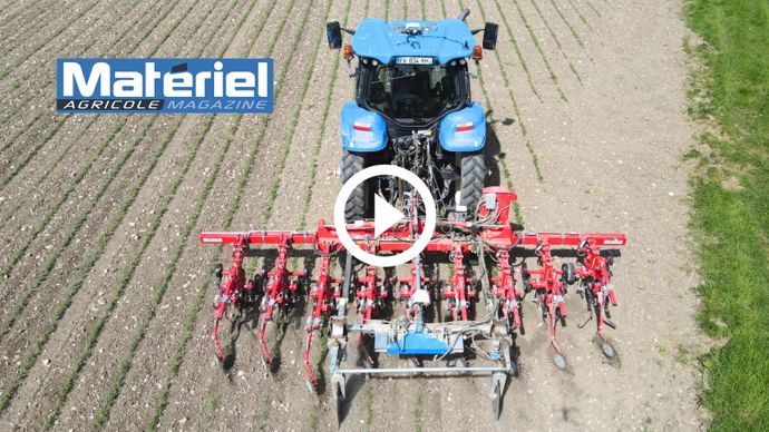 Vidéo : deux antennes GPS guident la bineuse avec le Raven Twin Disc